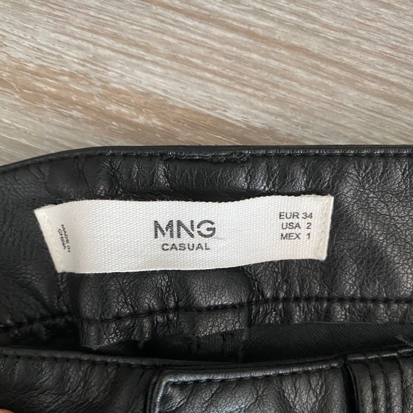 Mango | Pants & Jumpsuits | Mng Casual Crop Vegan Leather Pants | Poshmark